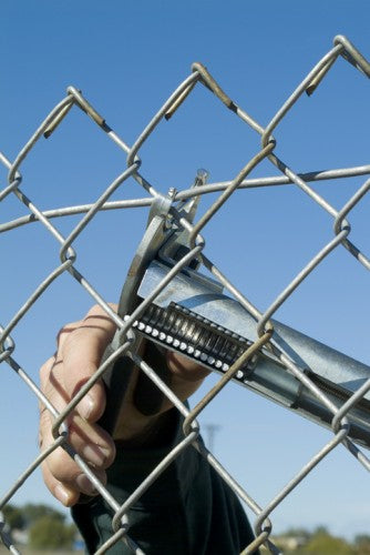 Manual hog ring pliers for the 09 gauge D style hog rings. – FenceFast Ltd.