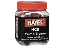 Hayes HCB Barbed Wire Crimp Sleeves 50 Jar – FenceFast Ltd.